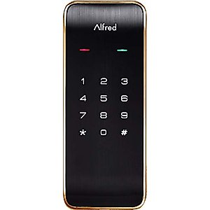 Alfred DB2 Smart Door Lock Deadbolt Touchscreen Keypad, Pin Code + Bluetooth, Up to 20 Pin Codes (Gold)