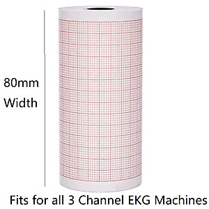 10 Rolls Premium ECG Paper EKG Paper for 3 Channel ECG Machine, Fits for Edan SE-300,SE-3 and SE-301, fits for CONTEC ECG300G and ECG-600G, fits for Biocare iE 300 and iE3