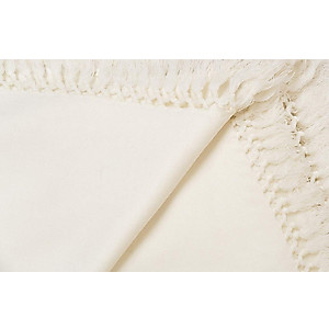 Om Shanti Crafts Meditation Shawl or Meditation Blanket, Shawl/Wrap, Oversize Scarf/Stole. Large. Unisex. (White)