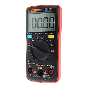 ANENG AN8008 True-RMS Digital Multimeter 9999 Counts Square Wave Backlight AC DC Voltage Ammeter Current Ohm Auto/Manual (Color : Red)