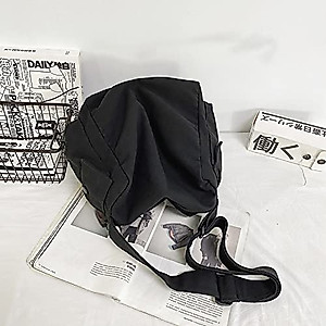 LIERWOI Canvas Messenger Bag Large Denim Crossbody Bag Hobo Bag with Multiple Pockets, Adjustable Shoulder Straps