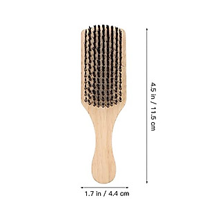 DOITOOL Men Set 1 Set Men Beard Brush Bristles Mustache Brush Grooming Comb Facial Hair Grooming Tools with Wood Handle for Growth Styling Shine Softness Size S Stocking Stuffer Gifts