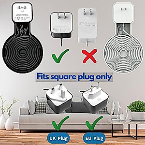 Sintron 2X Wall Mount Holder Black for ᴅᴏᴛ 3, Smart Home Outlet Wall Mount Stand for ᴅᴏᴛ 3rd Generation Speaker Holder, Space Saving Accessories Without Messy Wires (Black)