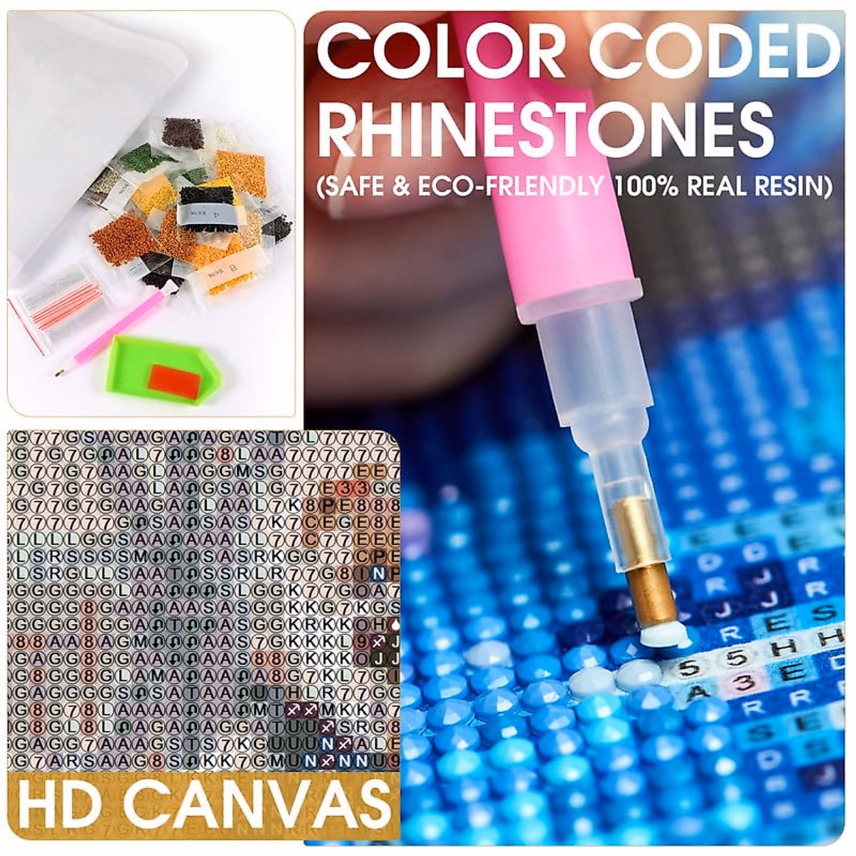 Bimkole 5D Diamond Painting Kits, Full Drill DIY Rhinestone Embroidery Set Paint with Diamonds Art by Number Kits Cross Stitch Home Wall Craft Decoration (12x16 inch)#b1471