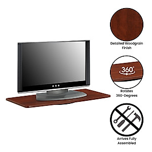 Convenience Concepts Designs2Go XL 37 inch Single Tier Swivel Riser, Cherry