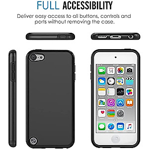 Personalized iPod Case for iPod Touch 5/6/7, Custom Photo iPod Cases Customized Gift for Birthday Xmas Valentines Friends Her Him, Protective iPod Touch 5/6/7 Black Case