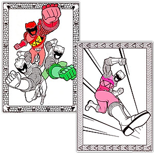 Power Rangers Coloring Book Super Set - 2 Coloring and Activity Books and Stickers