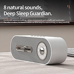 PECUWE Bluetooth Speaker Stereo Sound White Noise,12H Playtime,SD Card AUX USB Port Extra Natura Sound,Portable Wireless Speaker for iPhone, Samsung Smartphone Wireless Bluetooth (White)