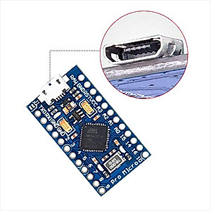 DEVMO 2PCS Pro Micro ATmega32U4 5V 16MHz Micro-USB Development Module Board with 2 Row pin Header Compatible ard-uino Leonardo Replace ATmega328 Pro Mini