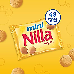 Nilla Wafers Mini Cookies, Vanilla Wafers, 48 Total Snack Packs (4 Boxes)