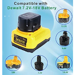Anopiw DC9310 Replace DEWALT 18V Battery Charger DC9310 DC 9320 DC 9319 DW9226 DW9118 DW9116 to Charge Dewalt NiCad NiMh Battery DC9096 DC9098 DC9099 DW9099 DE9503