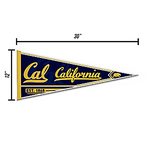 Rico Industries NCAA Cal Berkeley Golden Bears Classic 12" x 30" Soft Felt Pennant - EZ to Hang - Home Décor (Game Room, Man Cave, Bed Room)