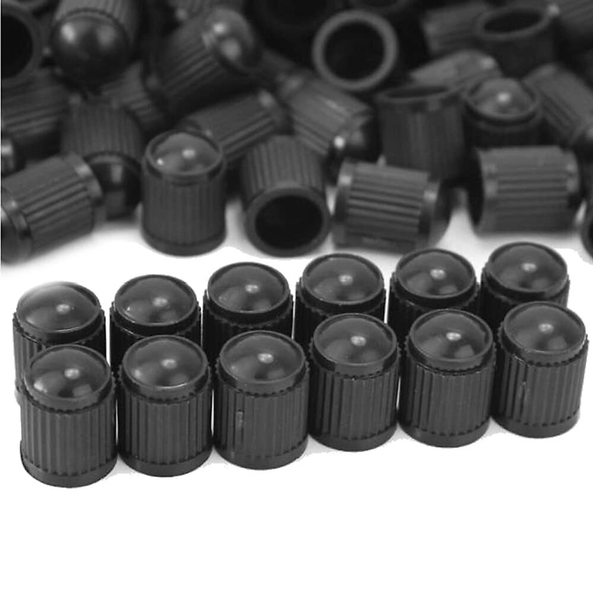 Generic Black Tire Valve Cap, 5 Pcs, Universal Fit, Passenger Car & Motorbike Compatible, Plastic Material