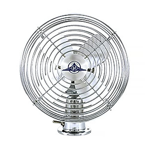 United Pacific 40848 Heavy-Duty Chrome 12V Car Fan w/6" Fan Blade for Cars, Trucks, RVs, & Vans, All Metal, 2-Speeds, Adjustable Base - ONE Fan