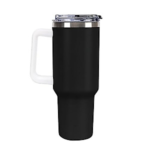 Connecticut Flag Insulated Tumblers with Handle Stainless Steel Coffee Mug Funny Travel Cup with Lid Straw 40oz