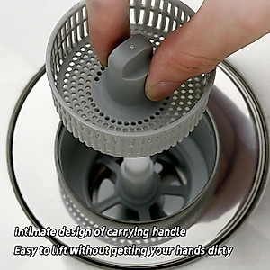 KUNMNGF Kitchen Sink Stopper,Sink Stopper,Sink Drain Stopper,Sink Stopper Kitchen Drain,Household Kitchen Sink Strainer Basket Strainer, Bathtub Sink Strainer Basket, for Kitchen, Bathroom, Silver