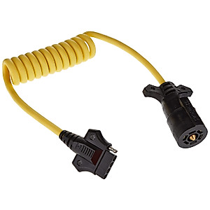 WESBAR 787195 4' Coiled 7-Way Flat Pin to 5-Flat Adapter