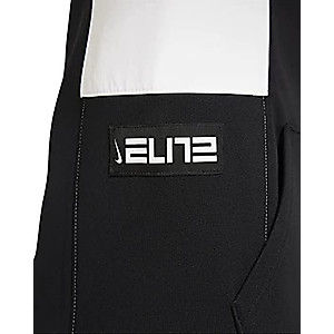 Nike Boy's Elite Full Zip Hoodie (Little Kids/Big Kids) Black/Black/White/White LG (14-16 Big Kid)