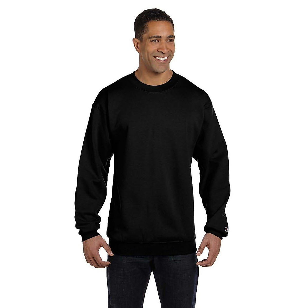 Champion Adult 50/50 Crewneck Sweatshirt, Black - Size 3X-Large
