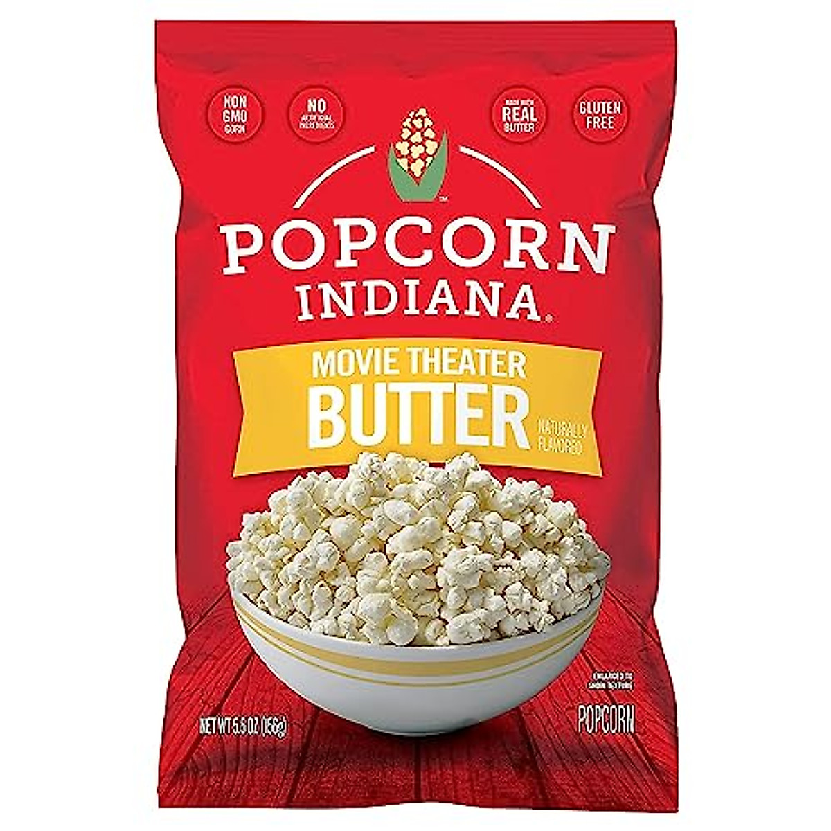 Popcorn, Indiana Popcorn, Original Movie Theater , 5.5 Ounce (Pack of 6) Movie Theater Butter
