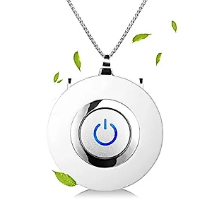 Portable Air Purifier Necklace,Mini Personal Wearable Air Purifier,USB Rechargeable, No Noise,for Car, Airplane, Bedroom, Office, Travel