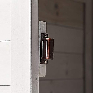 Outsunny 36" x 25" x 79" Wooden Storage Shed Cabinet, Outdoor Tool Shed Organizer with 4-Tier, 3 Shelves with Handle Tin Roof Magnetic Latch Foot Pad, Light Grey