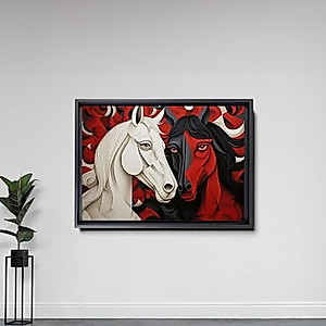 Majestic Black Stallion Galloping In The Clouds, Black Horse On Salt Flats, Canvas Print, Black Horse Print, Black Horse Wall Art