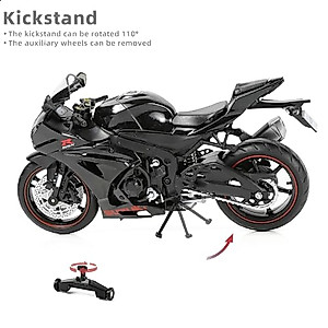 Risopen 1/12 SUZUK 1000R Motorcycle Model Toy Mini Alloy Metal Diecast Motorcycle Model Black Motorcycle Model Toy Sport Motorcycle Racing Model Collection Gift for Men Kid Boy (SUZUK GSX R1000R)