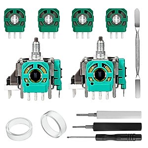 Metal Magnetic Thumbsticks 3D Analog Joysticks for Xbox Elite Wireless Controller Series 2, OLCLSS 14 in 1 T6 T8 Screwdrivers Replacement Repair Kit (Repair kit)