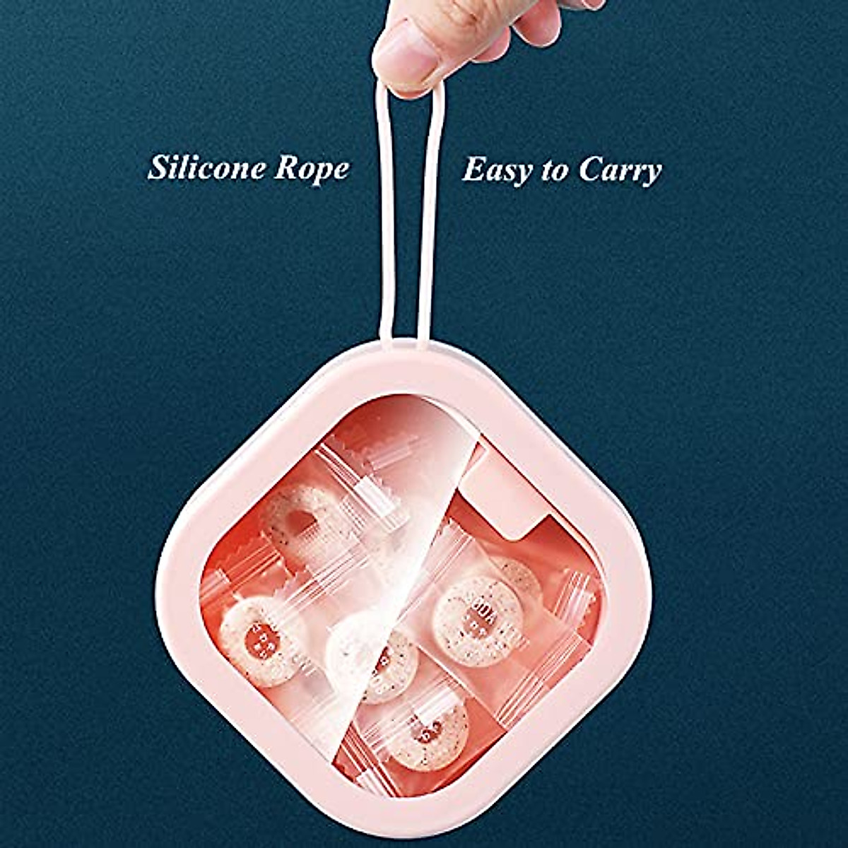 REVAXUP 2pcs Hair Tie Organizer Boxes,Small Portable Hair Tie Holder Organizer Can Be Stackable Or Hung On The Wall,Best for Hair Ties Storage or Small Items Organizer on Desktop, Pink&White