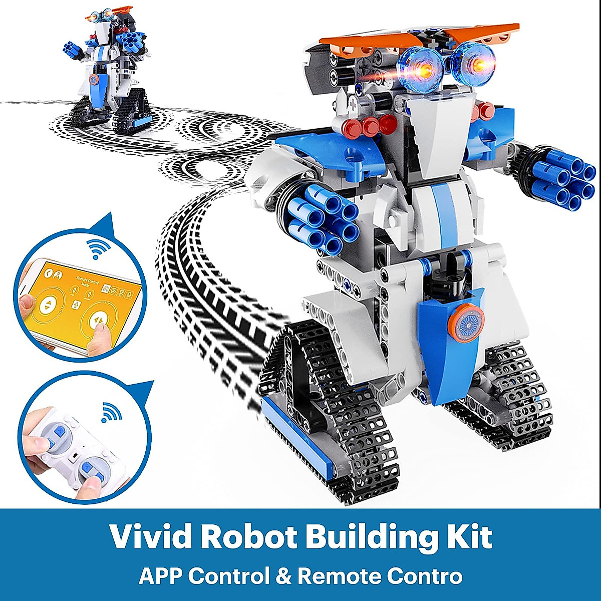 EDUCIRO Robot Building Toys for Boys, 8 9 10 11 12 Year Old Boys Girls Easter Gifts Ideas, STEM Projects for Kids Age 8-12, Remote & APP Controlled Toys Building Sets (358Pieces)