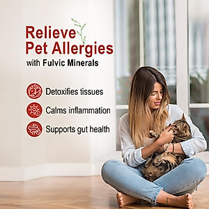 Vital Earth Minerals Pet Fulvic - Dog Allergy Relief, Joint Support Supplement 16 oz (Pack of 2)