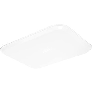 Carlisle FoodService Products 1814FG001 Fiberglass Glasteel Solid Rectangular Tray, 18" x 14", Bone White (Case of 12)