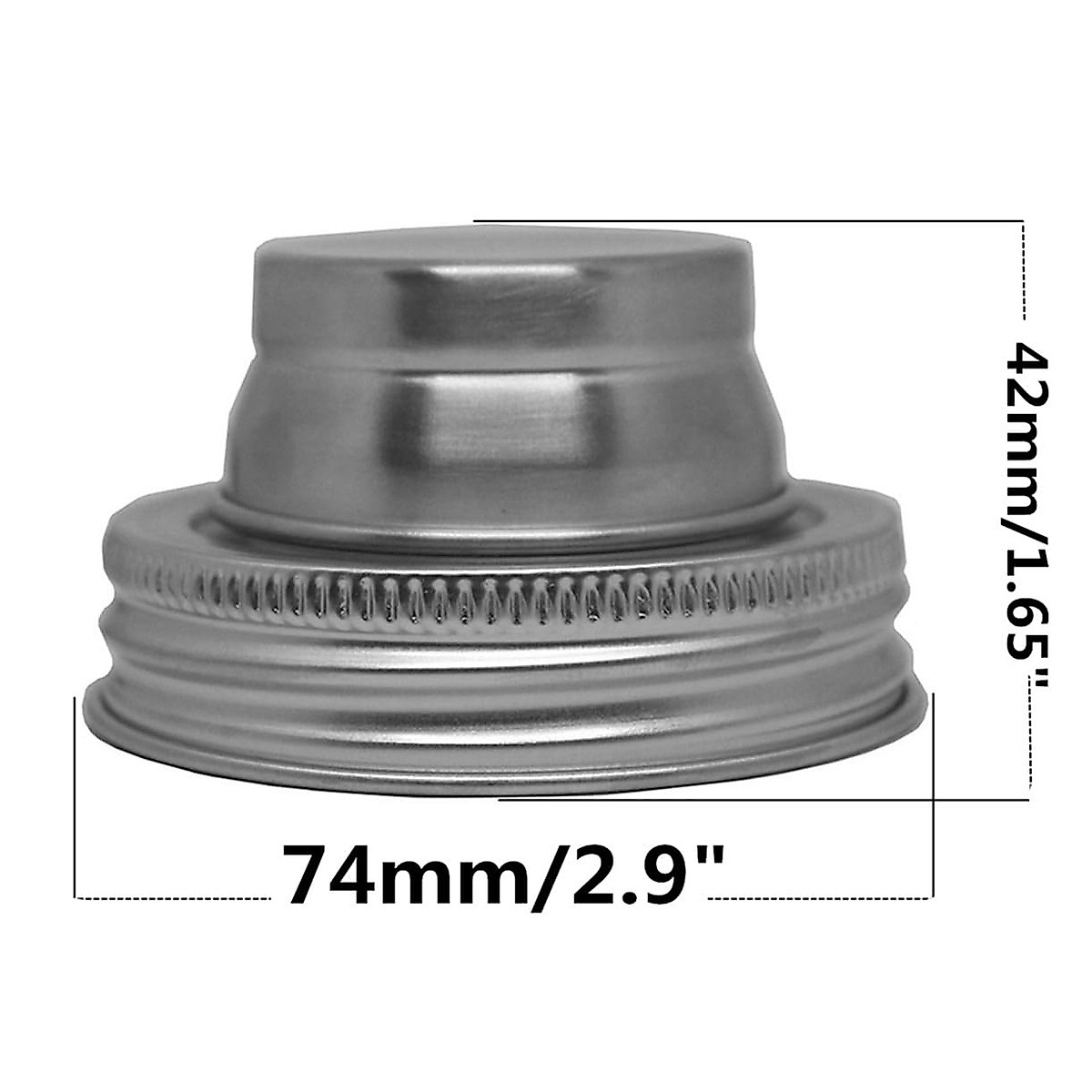 Stainless Steel Mason Jar Shaker Lids with Silicone Seals for Dredge Flour,Mix Spices,Sugar, Salt, Peppers and Any Regular Mouth Mason Jar Canning Jar (4)