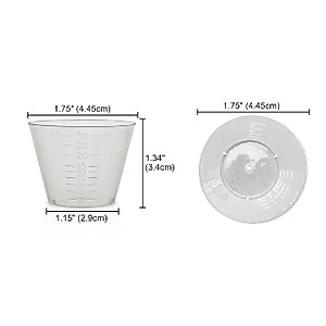 Eight30east - 200ct, 1oz, Flexible Graduated Measuring Medicine Cups, Non-Sterile, Semi-Clear, Easy Read