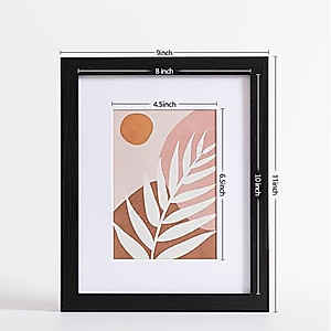 eletecpro 8x10 Picture Frames Set of 10, Display 4x6 or 5x7 Photo Frame with Mat or 8x10 without Mat, Wall Gallery Photo Frames, Table Top Display or Wall Mounting (Black, 8x10)