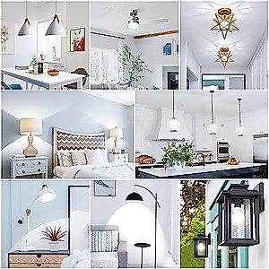 Maylaywood A19 LED Light Bulbs, 60 Watt Equivalent LED Bulb, Daylight White 5000K, 850 Lumens, E26 Standard Base, Non-Dimmable, 9W Bright White LED Bulbs for Living Room Bedroom Home Office, 12-Pack