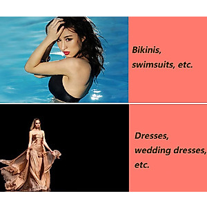 VASANA 1Pair Clear Breathable Soft Silicone Bra Bikini Inserts Breast Chest Swimsuit Pads Enhancers Push-up Bra Insert Pad Molding Pad Booster Pads for Women Swimsuit and Bikini