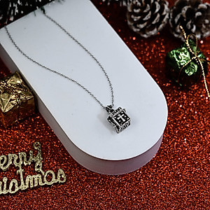 AeraVida Christian Prayer Box Locket .925 Sterling Silver Pendant Necklace