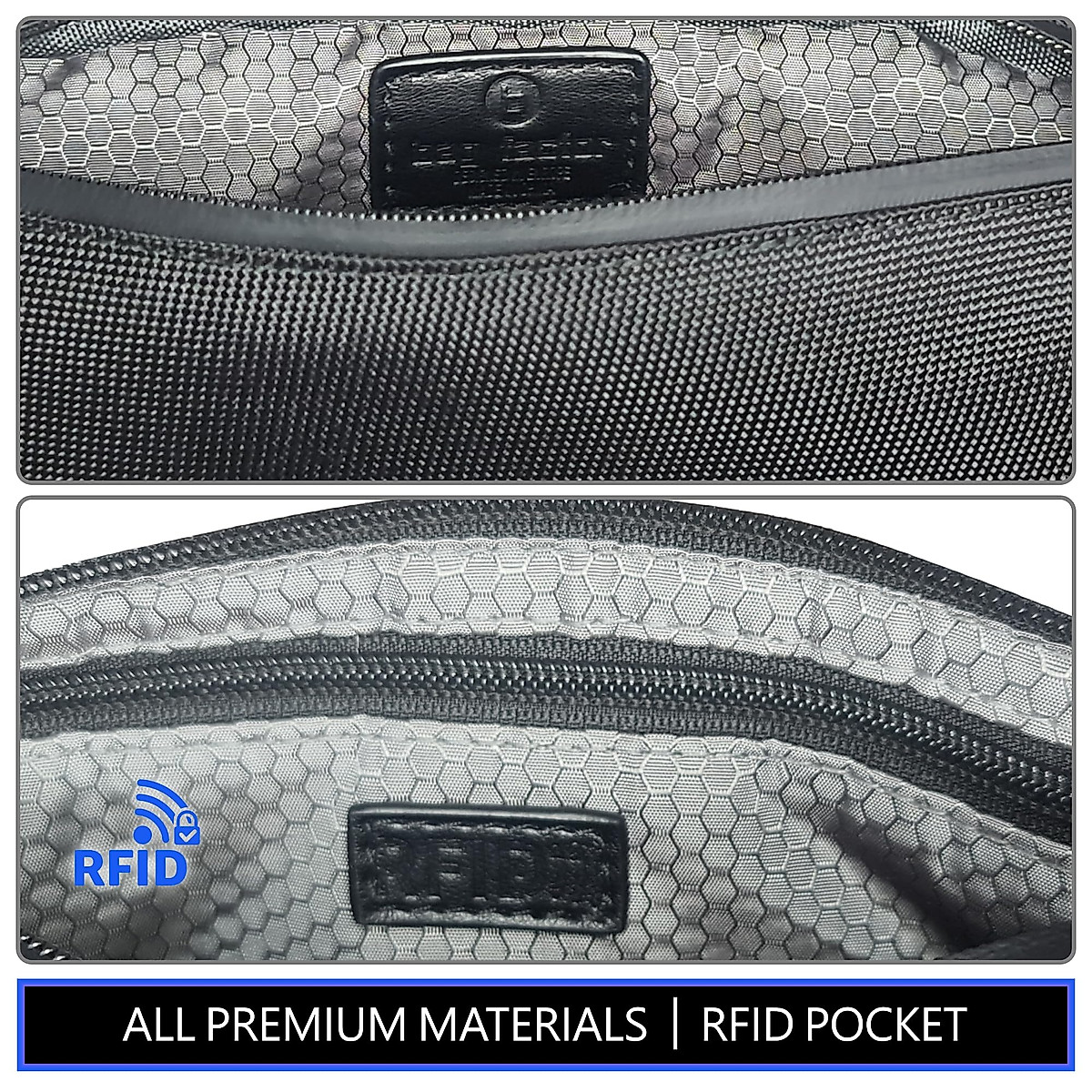 Bag Factor Small EDC Minimalist Crossbody Sling Bag for Men and Women – RFID Phone Bag Wallet – Chest Shoulder Backpack (Black)