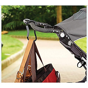 Good Gear 3 Pieces Baby Stroller Hooks, Curved Hook Clips with TPE Grips, Shopping Cart Bag Holder