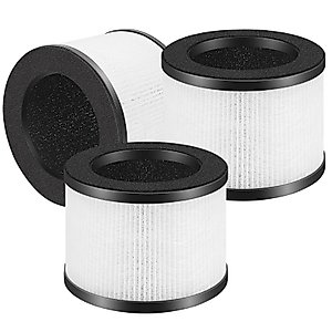 3 Pack TZ-K1 Replacement Filters. Compatible with ToLife TZ-K1 Filter and with FreAire & AROEVE MK01 MK06 MG01JH Filter. 360° Filters. 3-in-1 Filtration Filters, H13 True HEPA filters