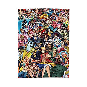 Japanese Anime Cartoon Straw Hat Pirates Throw Blanket Flannel Soft Cozy Warm Lightweight Blanket for Home Bedding Living Room Sofa Couch Bedroom Decor Bed Blanket 40X50