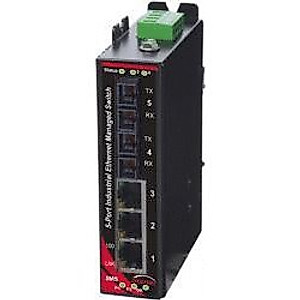Red Lion Controls/N-Tron SLX-5MS-4SC Industrial Ethernet Switch, Sixnet SL5 p MNG 2SCmmf widetemp