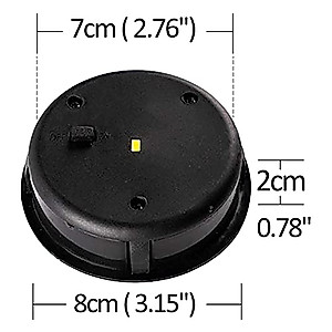 Ostritec 4 Pack Solar Lights Replacement Top, (Top Size 3.15 inch, Bottom Size 2.76 inch)Solar Lantern Light Lids, Waterproof Solar Replacement Top Parts for Outdoor Hanging Lanterns(Warm White)