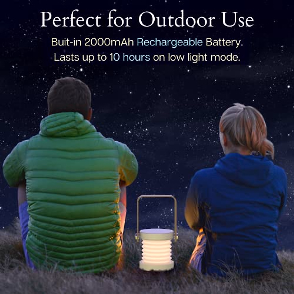 CozyBerry® Rechargeable LED Lantern Lamp, 2000 mAh Dimmable Multi-Functional Portable Light, Bedside Lamp for Bedroom, Living Room, Outdoor, Office, Camping