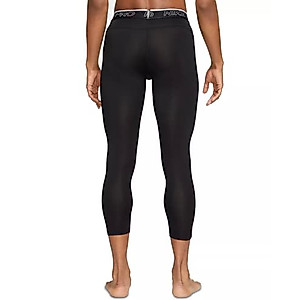 Nike Pro Dri-FIT Men's 3/4 Tights (as1, Alpha, x_l, Regular, Regular, Black/White, X-Large)