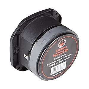 Gravity 2X WZ50TW 1500W Heavy Duty Titanium Super Tweeter Loud Speaker 4-Ohms for Car, Van, ATV, Motorcycle, and Competition (Pair) (Black)