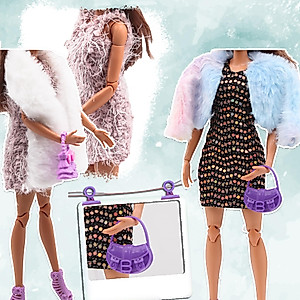 EuTengHao Doll Winter Coat Clothes Accessories for 11.5'' Girl Doll Include Doll Shoes Winter Fashion Coat Jacket Tops Jeans Dress Hat with Hangers Necklaces Bags for Girls Xmas Gift