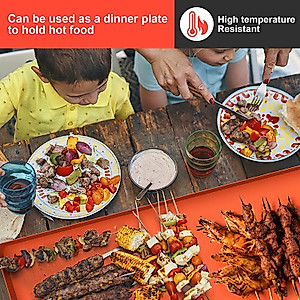 22" Griddle Mat Silicone for Blackstone, Griddle Silicone Protective Mat Cover,Heavy Duty Food Grade Silicone Grill Cover,Protect Your Grill from Rodents,Insects,Debris and Rust(Orange 22inch)